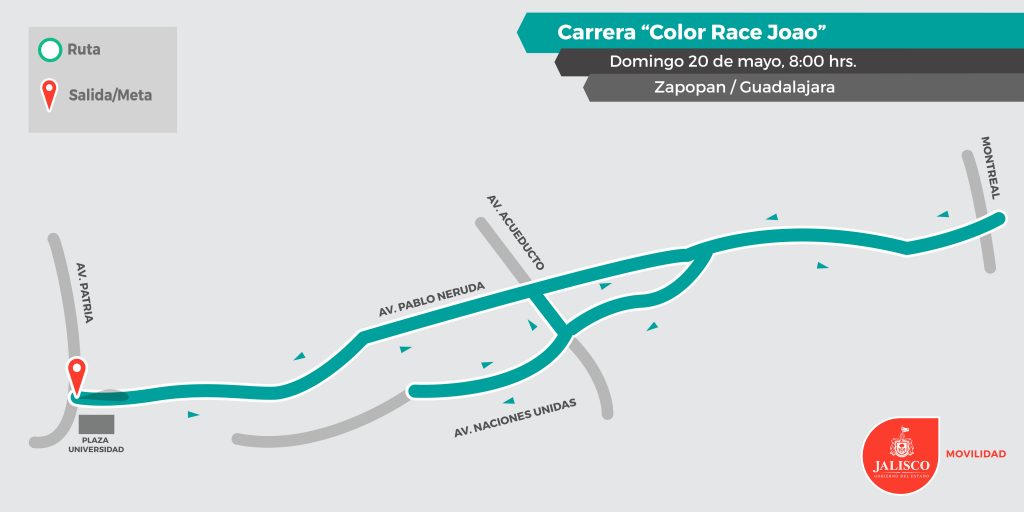 Cierres viales este domingo por tres carreras deportivas - Tráfico ZMG